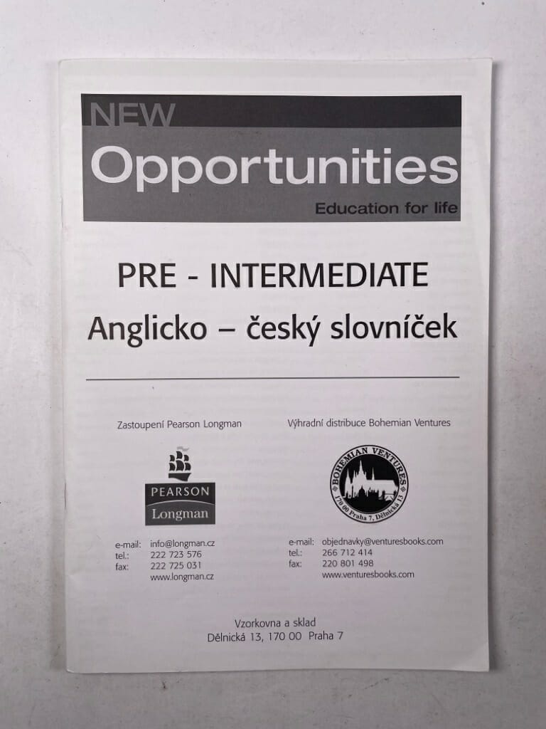 New Opportunities Pre-Intermediate: Anglicko – český slovníček - od 19 ...